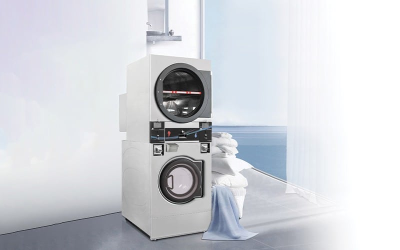 จำหน่ายเครื่องซักผ้าหยอดเหรียญ Blue Whale - CODE CLEAN