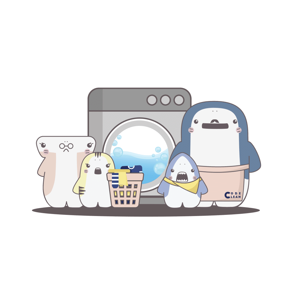 จำหน่ายเครื่องซักผ้าหยอดเหรียญ Blue Whale - CODE CLEAN